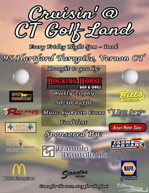 Cruisin – CT Golf Land - Cars and Coffee Events
